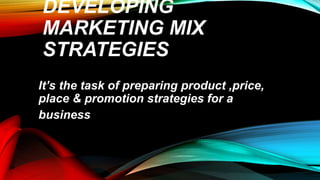 preparation of marketing plan | PPTX