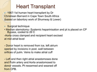 Transplantation of organ types and techniques | PPTX