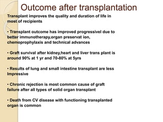 Transplantation of organ types and techniques | PPTX