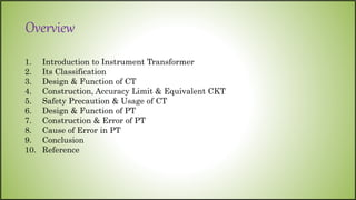 Instrument Transformer Presentation | PPTX