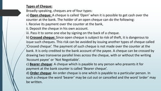 Various types of Negotiable Instruments | PPTX