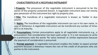 Various types of Negotiable Instruments | PPTX
