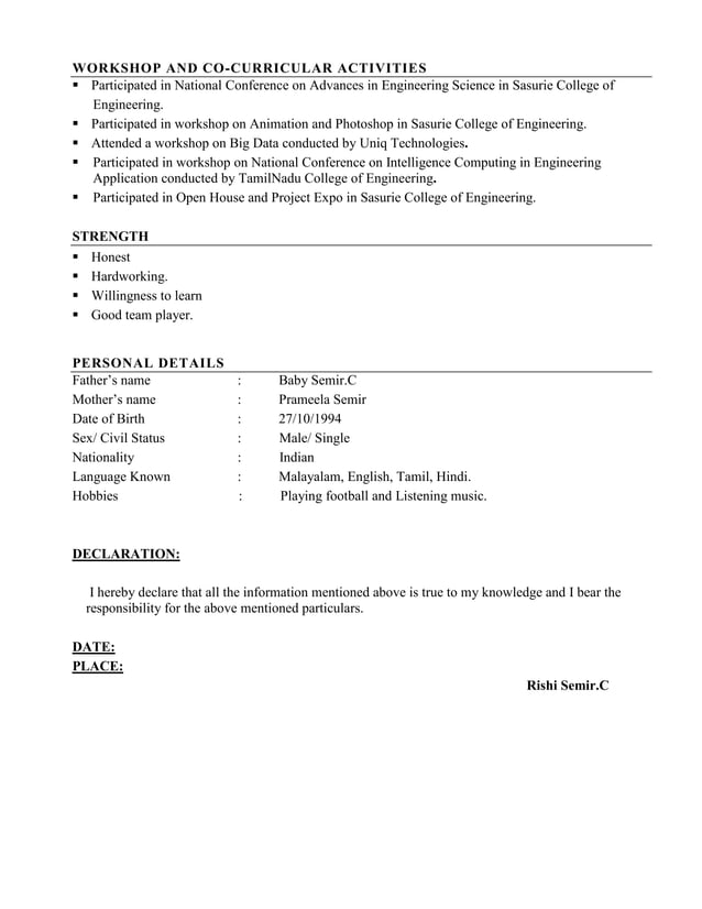 Rishi semir resume | PDF | Programming Languages | Computing