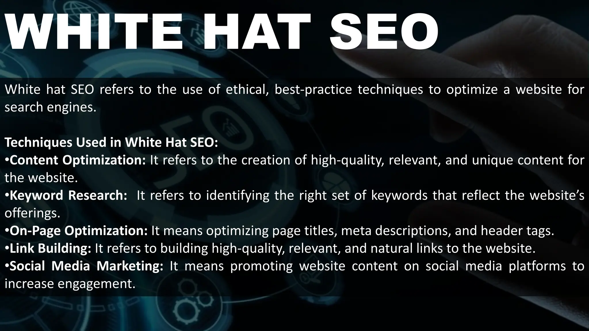 Search engines optimization in digital marketing | PPTX