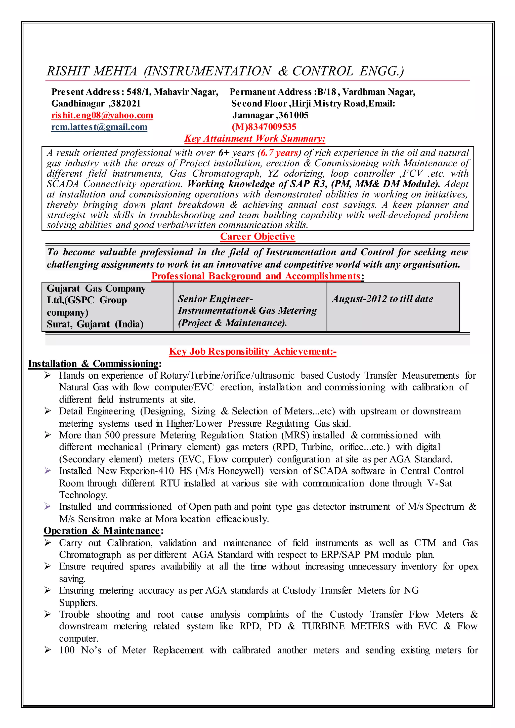 Rishit resume 2015 | DOCX | Business Utilities | Business