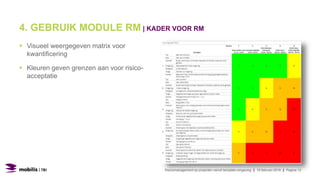 Risicomanagement op projecten vanuit template omgeving public | PPTX