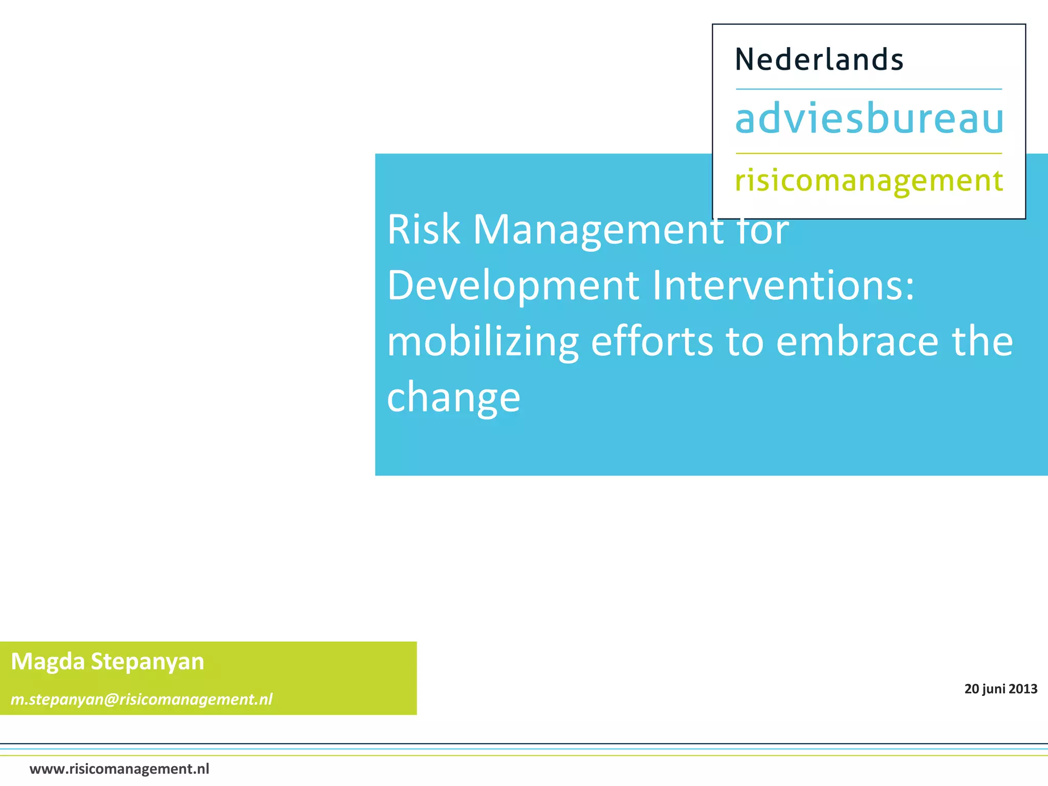 Risicomanagement partos plaza | PPT