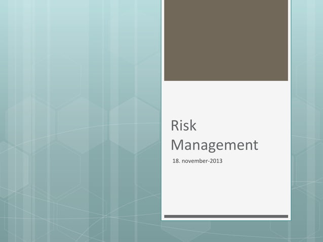 Risk management by GXP PharmAid | PPT