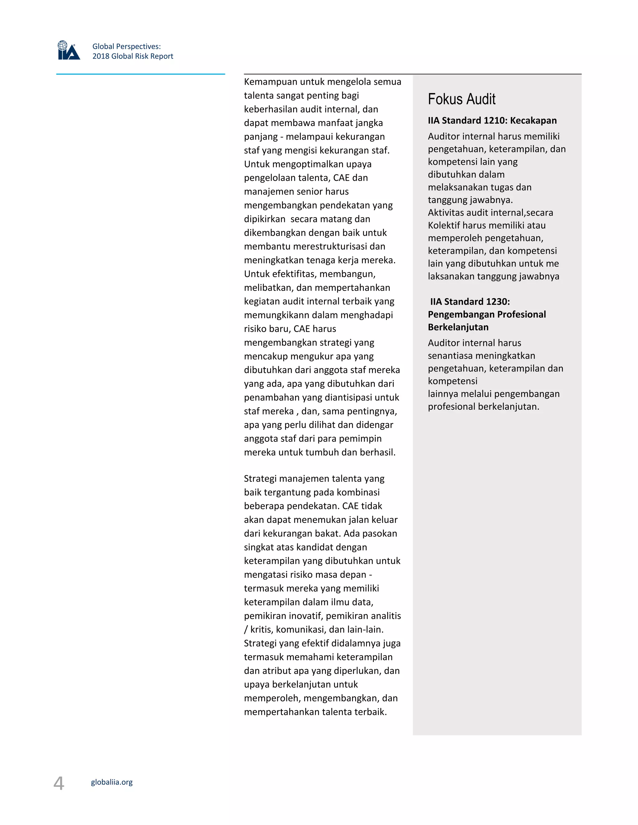 Risiko risiko puncak-internal audit-global isu 2019_Chief Executive Audit | PDF