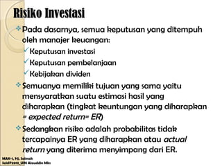Risiko investasi | PPT