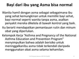 Risiko pada bayi yang terlahir dari ibu asma | PPTX