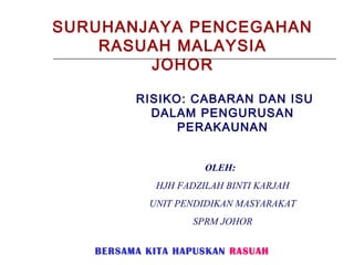 Risiko rasuah dan_penyelewengan | PPT