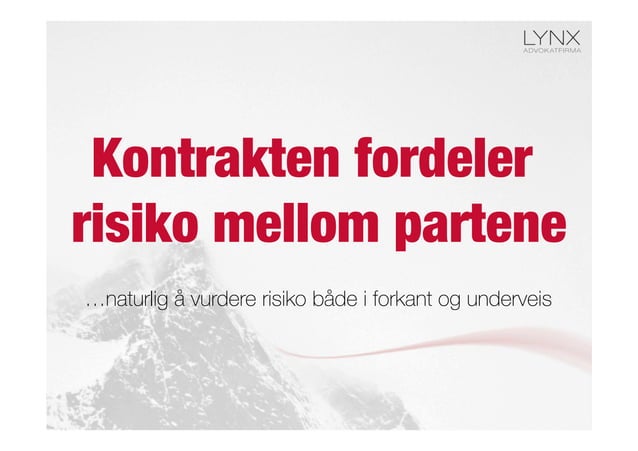 Risikostyring av kontrakter | PDF