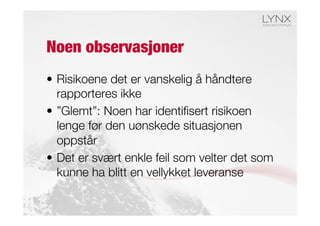 Risikostyring av kontrakter | PDF