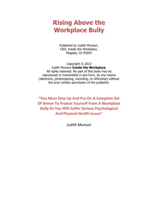 Rising above the workplace bully | PDF