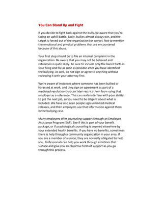 Rising above the workplace bully | PDF