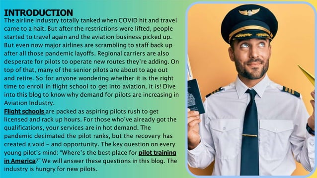 Rising Demand For Pilots In Aviation Industry | PPTX | Air Travel ...