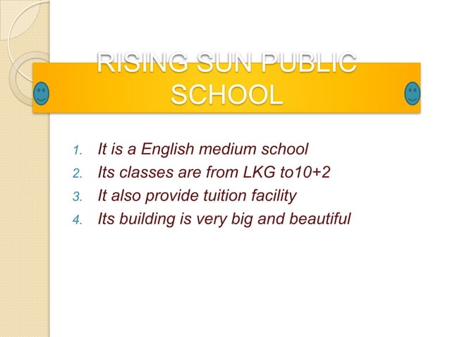 Rising sun public school | PPT