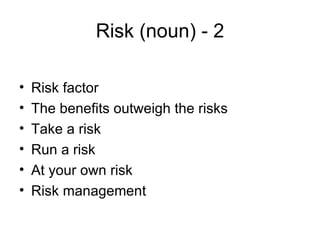 Risk | PPT