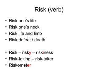 Risk | PPT