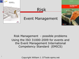 Risk Management for events: an introduction | PPT