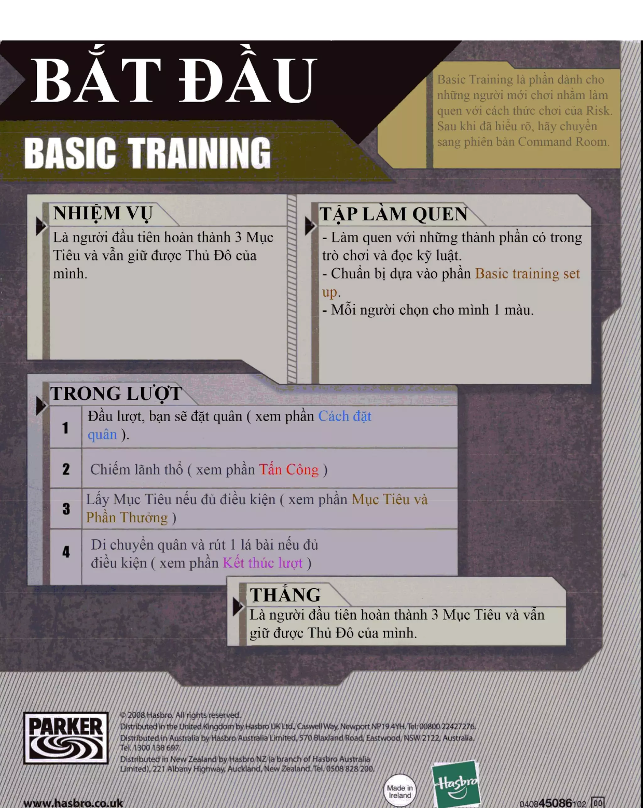 Luật chơi Risk (Revised Edition) Board game - Chiến Tranh Thế Giới | PDF