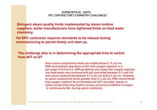 Risk management during start up and commissioning of super critical ...