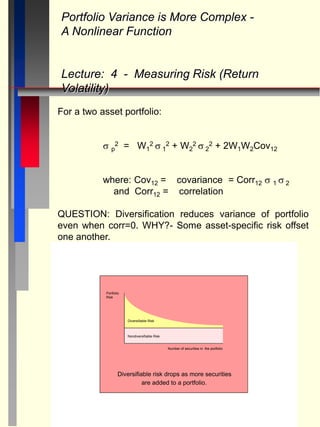 Risk and return relationship shows in historically | PPT