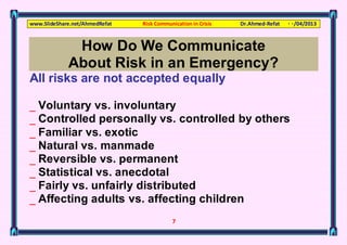 Risk and Crisis Communication CERC | PDF