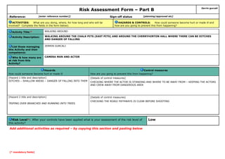 Risk assessment - Draft 1! | DOC