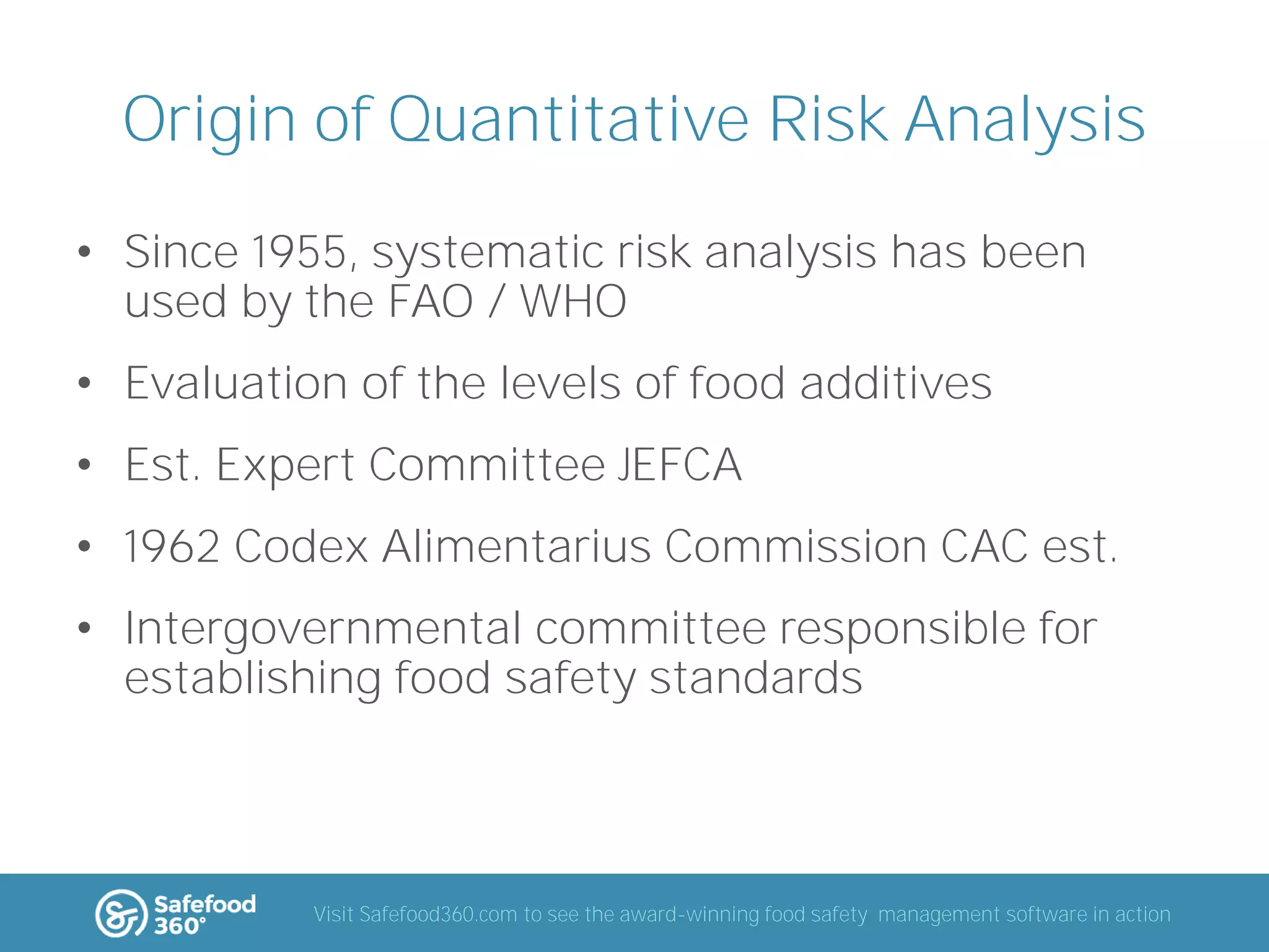 Food Safety Risk Analysis - Part 1 | PDF