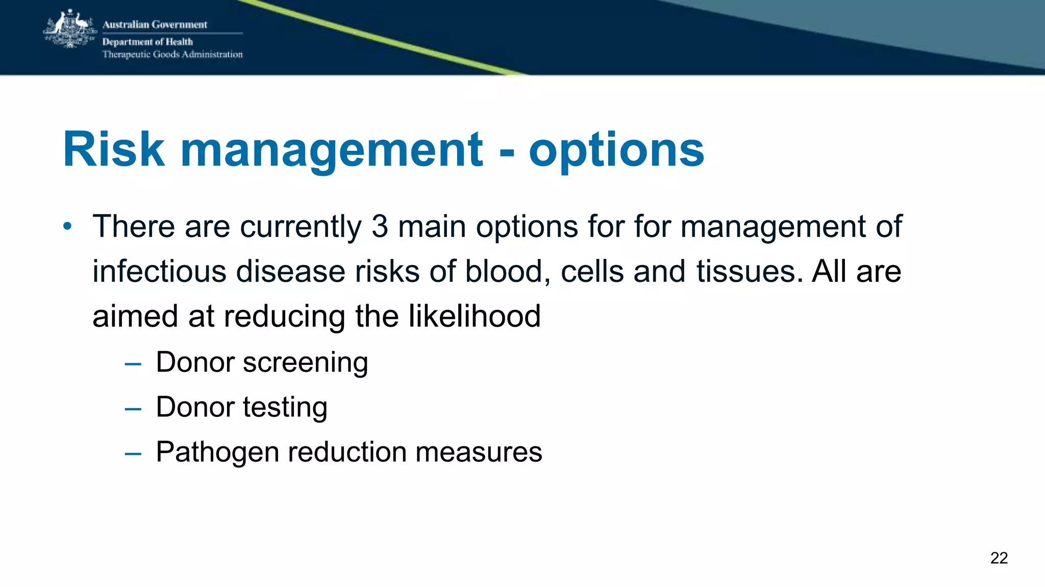 Risk-based approach to infectious disease safety | PPTX