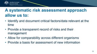 Risk-based approach to infectious disease safety | PPTX