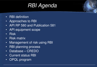 Risk-Based-Inspection-Program. For beginners | PDF