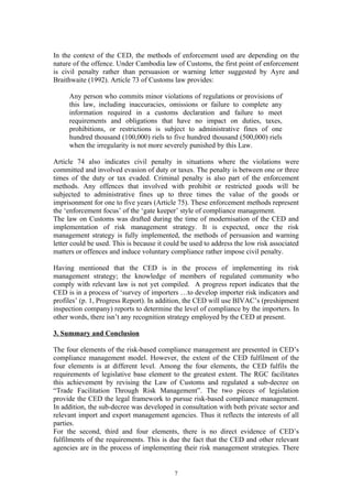 Risk Based Compliance Management: A Case Of Cambodia General Department ...