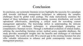 Risk Based Management Systems of Water Resources | PPTX | Environmental ...