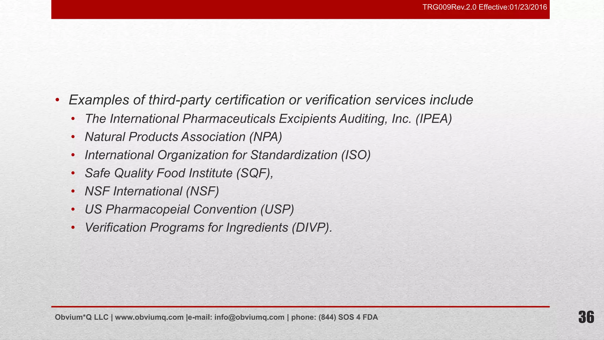 Risk based supplier qualification program | PPT