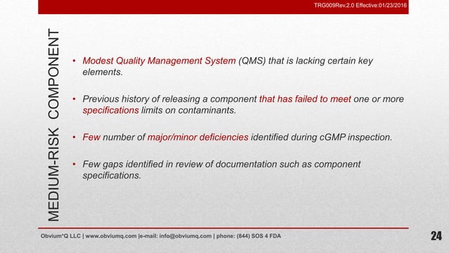 Risk based supplier qualification program | PPT