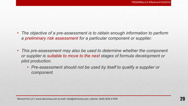 Risk based supplier qualification program | PPT