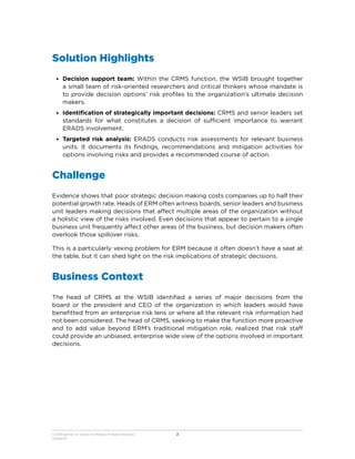 Risk Informed Strategic Decision Making @ the WSIB | PDF
