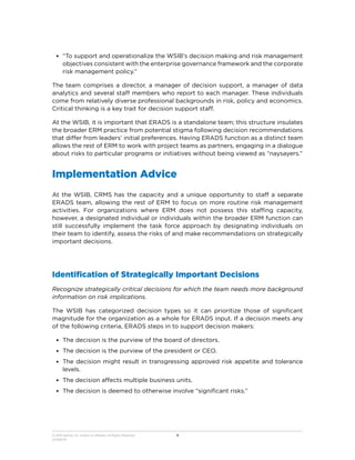 Risk Informed Strategic Decision Making @ the WSIB | PDF
