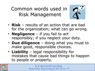 Risk Management for Non-Profit Boards | PPT