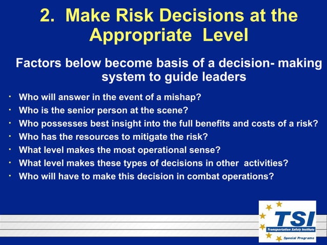 Risk Management as a Safety Program Tool | PPT