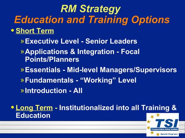 Risk Management as a Safety Program Tool | PPT