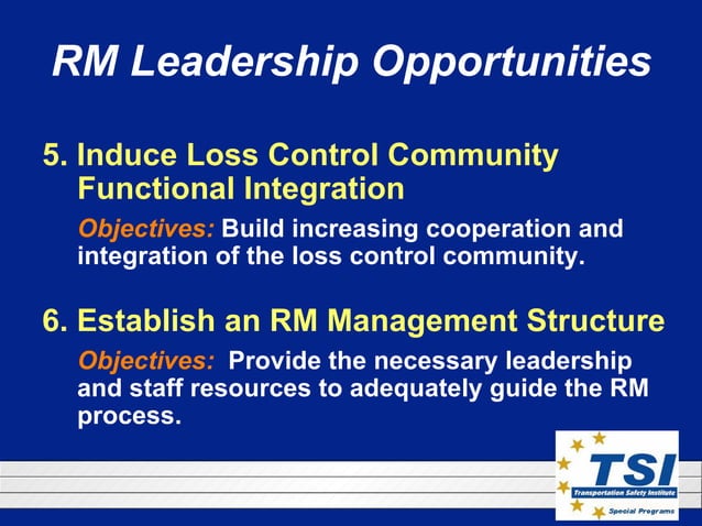 Risk Management as a Safety Program Tool | PPT