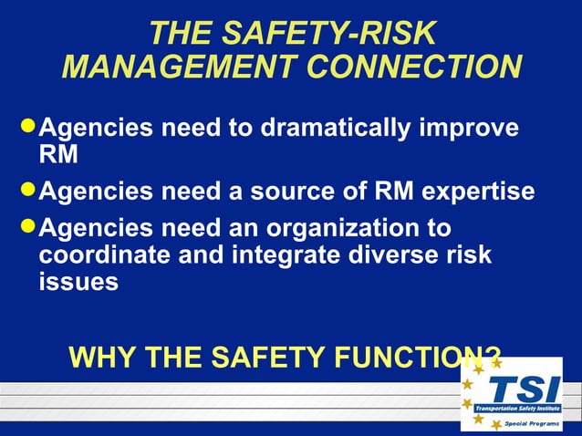 Risk Management as a Safety Program Tool | PPT