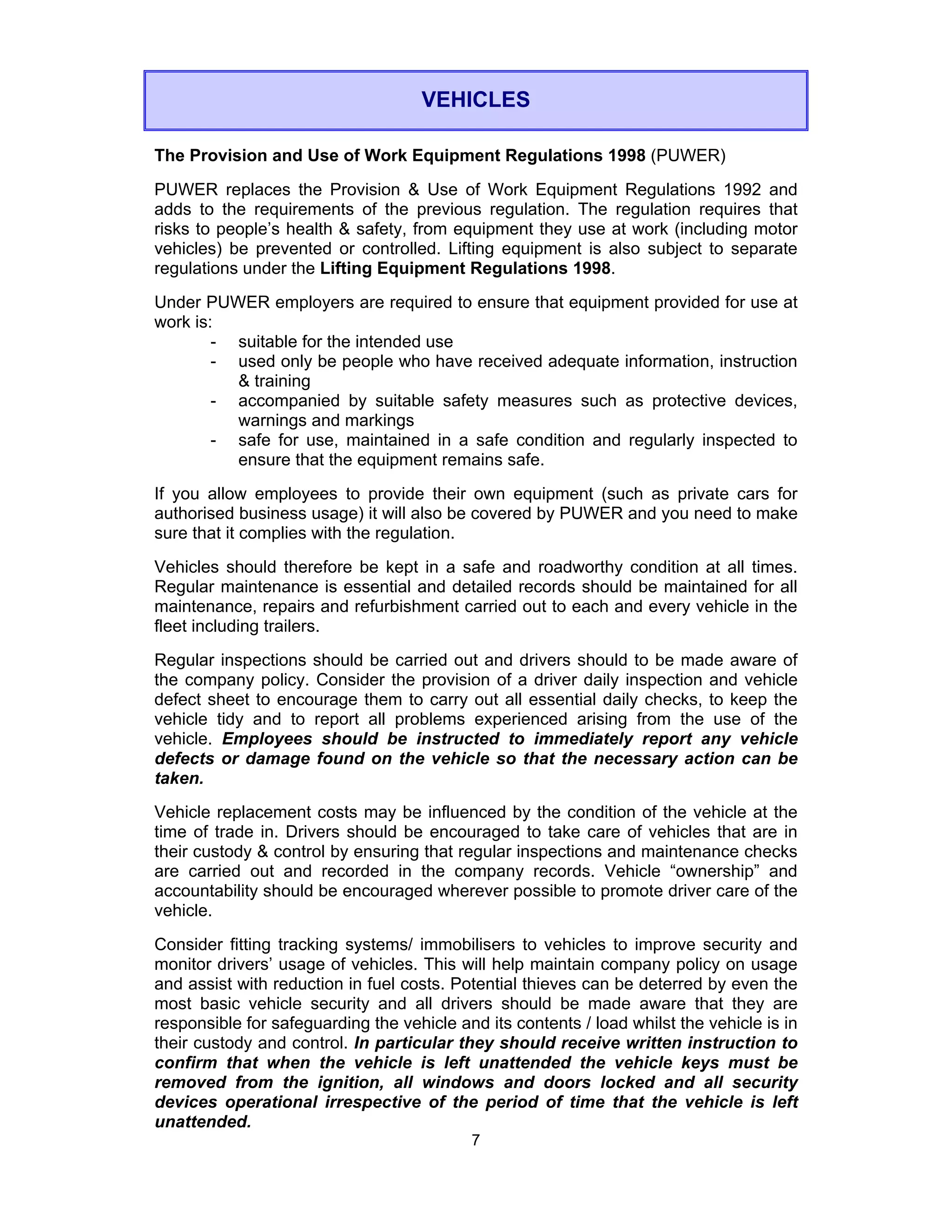 Risk Management For Motor Fleets | PDF