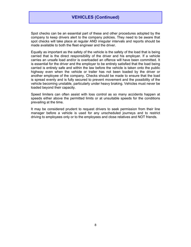 Risk Management For Motor Fleets | PDF