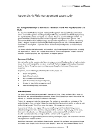 Project Risk Management Guideline - Victorian Department of Treasury | PDF
