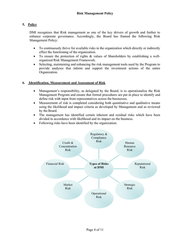 DMI Finance - Risk management policy | PDF | Business Accounting ...